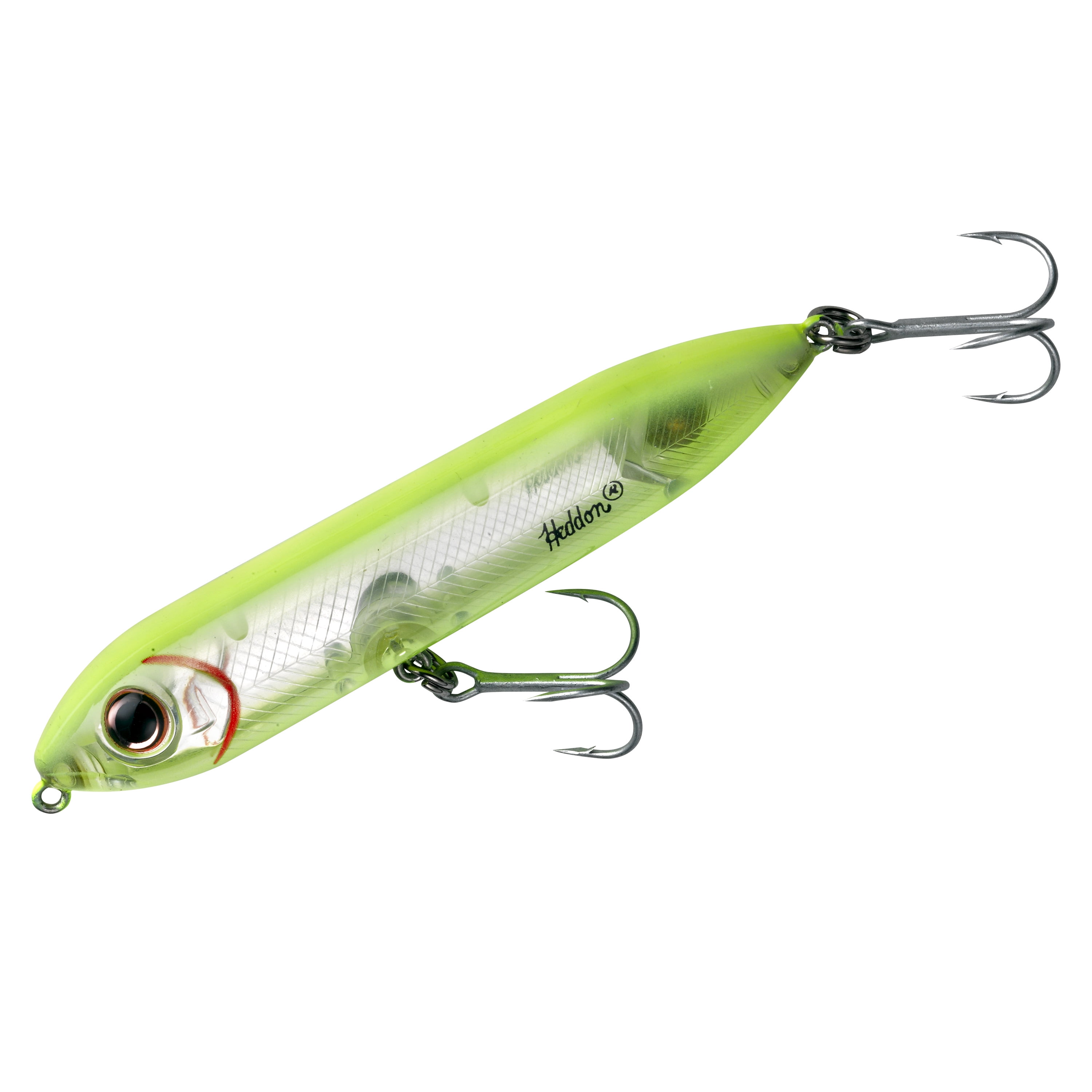 Heddon Super Spook Jr Topwater Chartreuse Silver Insert 3 1/2" 1/2 oz ...