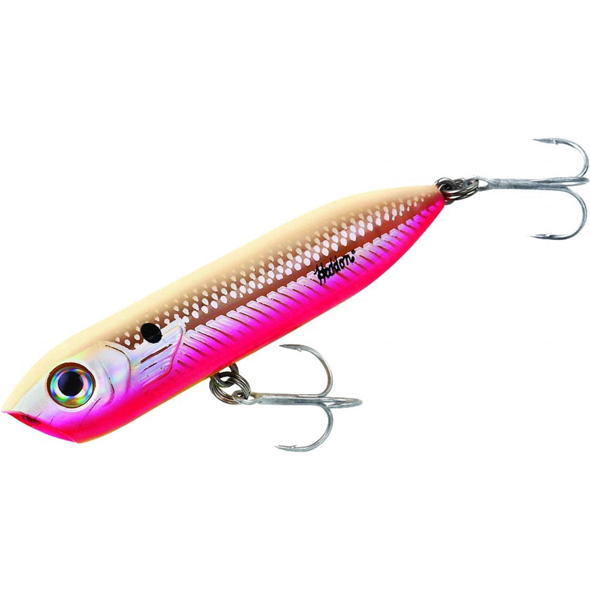 Heddon Chug'n Spook Jr Fishing Lure 3.5in 1/2oz Ham Bone Flash Cupped ...