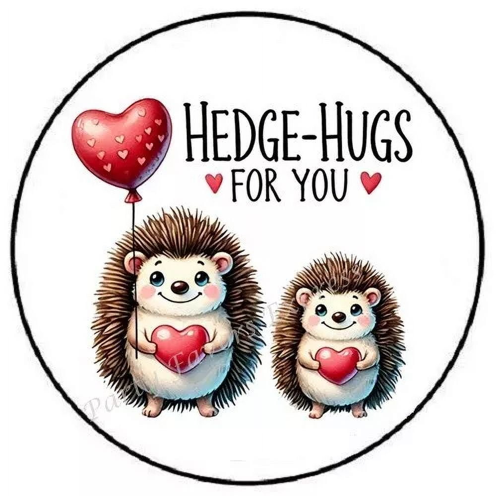 Hedge Hugs For You Valentines Day Sticker Party Favors Sticker Envelope ...