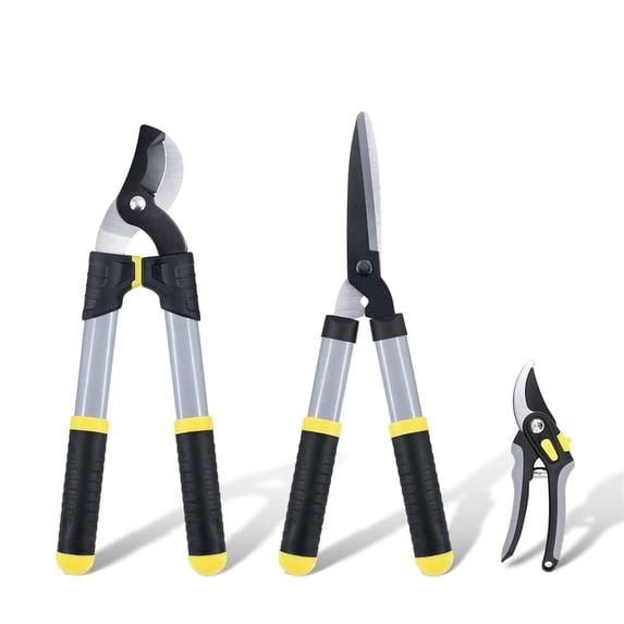 Colwelt Loppers Hedge Clippers 3Pcs Set with 17‚Äô‚Äô Bypass Cutters ...