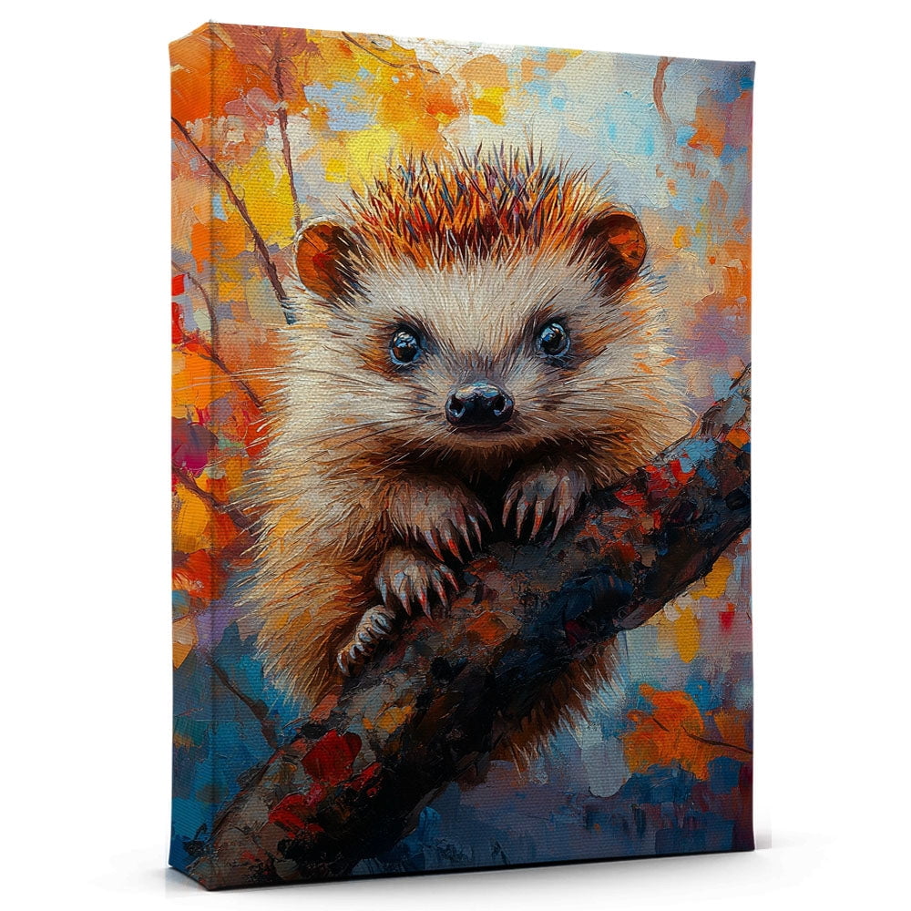 Hedgehog African Pygmy Canvas For Wall, Funny Animal Decor Hedgehog ...