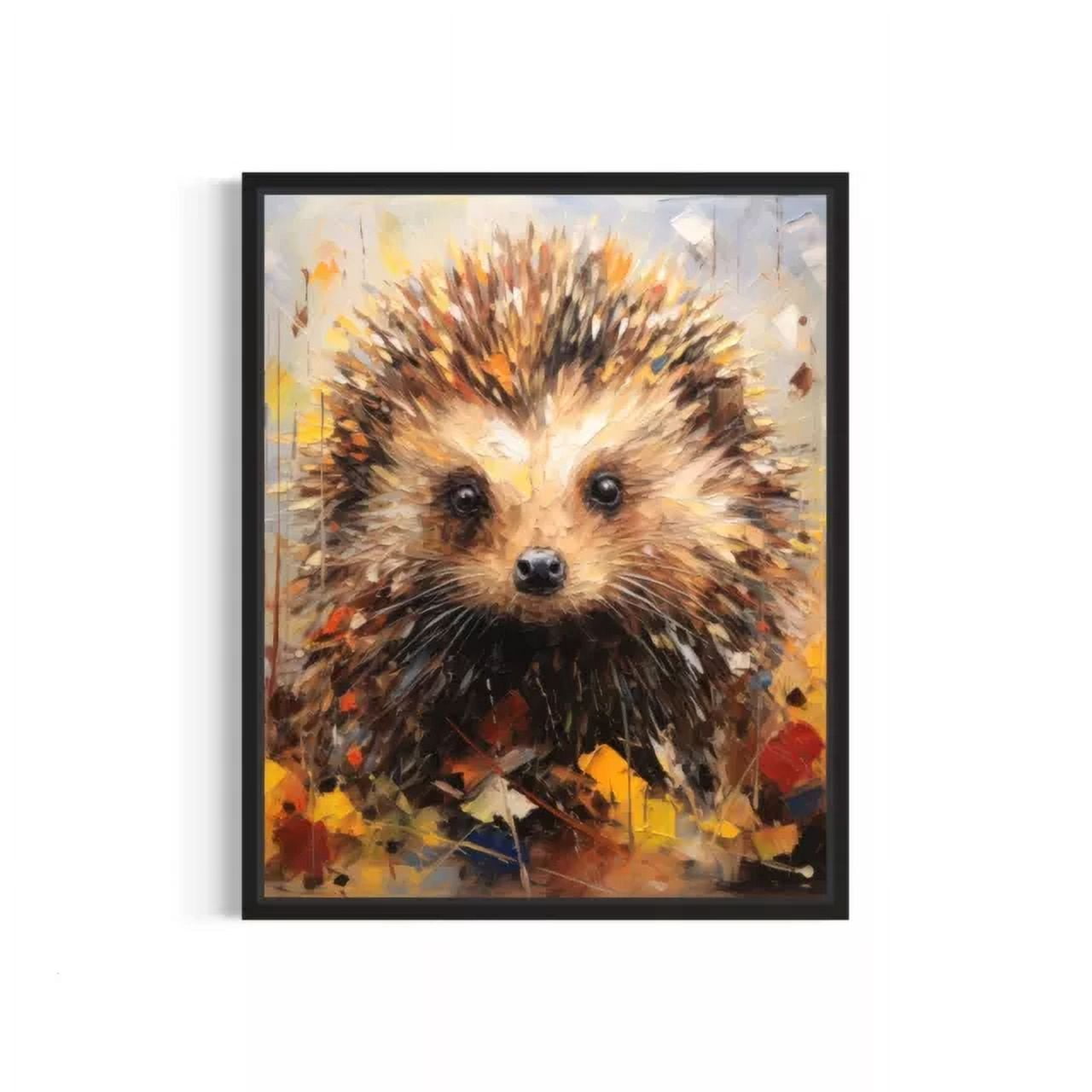 Hedgehog Animal Abstract Art Print Poster Wall Art Painting NO FRAMED ...