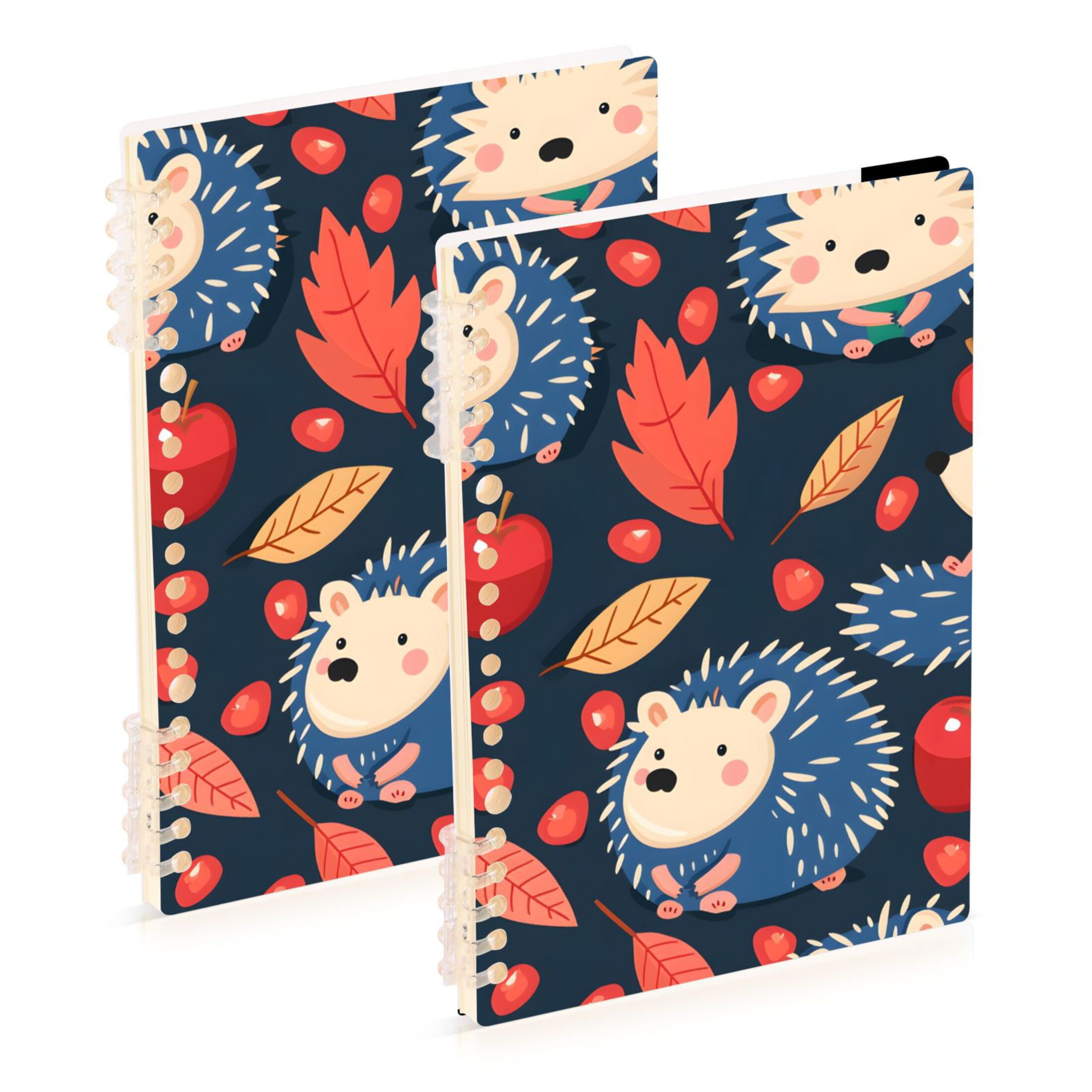 Hedgehog Apple Ring Binder Notebook Journey Note Diary College Ruled ...