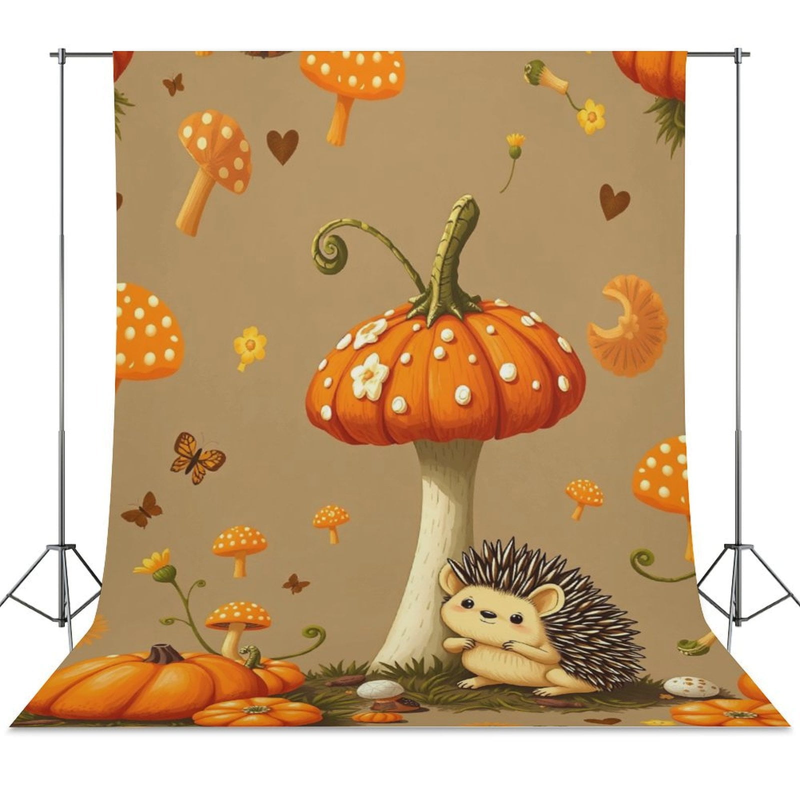 Hedgehog Autumn Scene Decorations BackdropPortrait Photography ...
