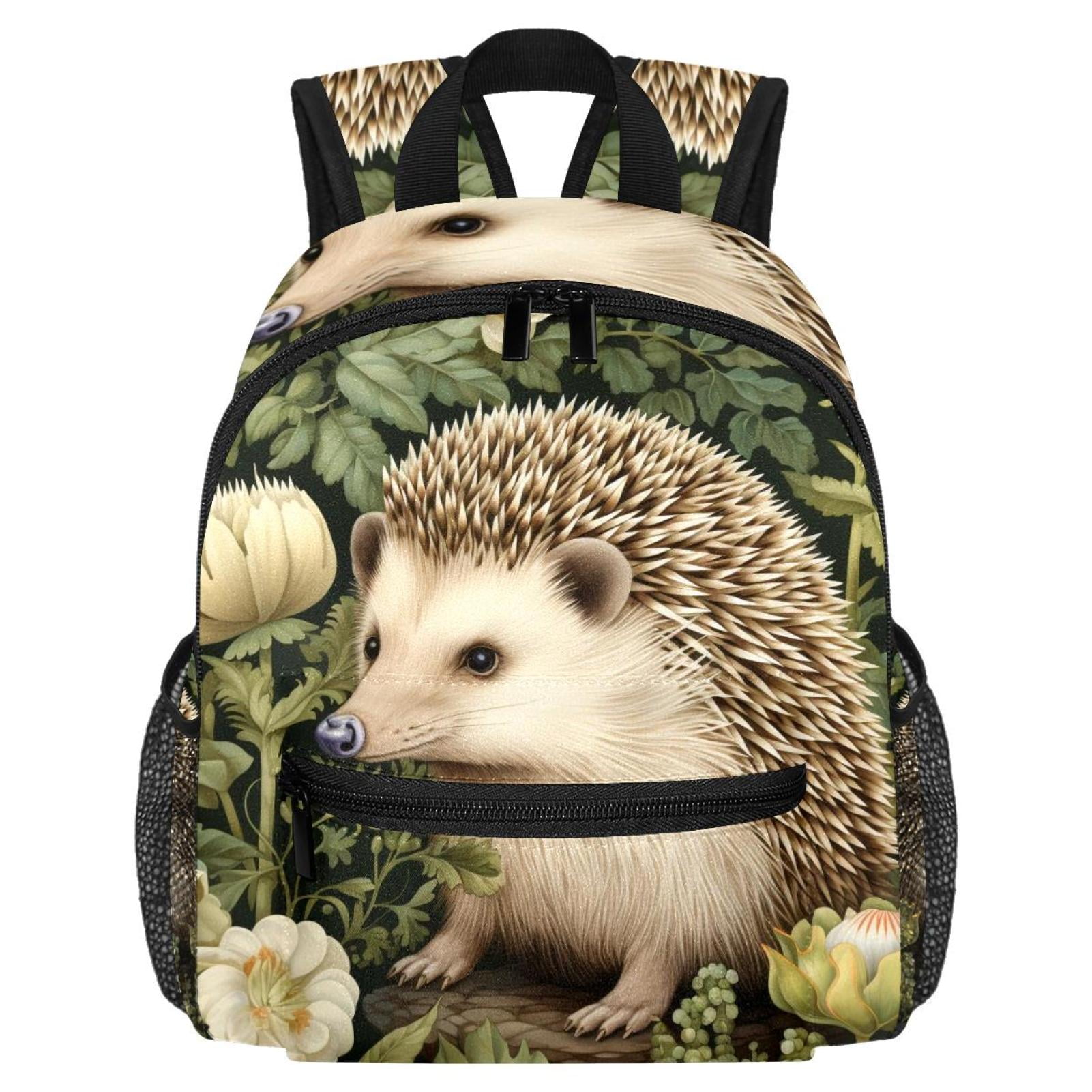 Hedgehog Cute Book Bag with Adjustable Shoulder Strap, Large Capacity ...