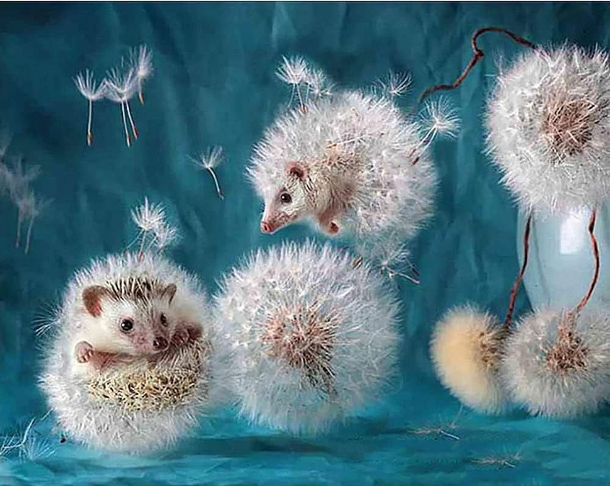 Hedgehog Dandelion 500 Piece Jigsaw Challenging Puzzle Game for Adults ...