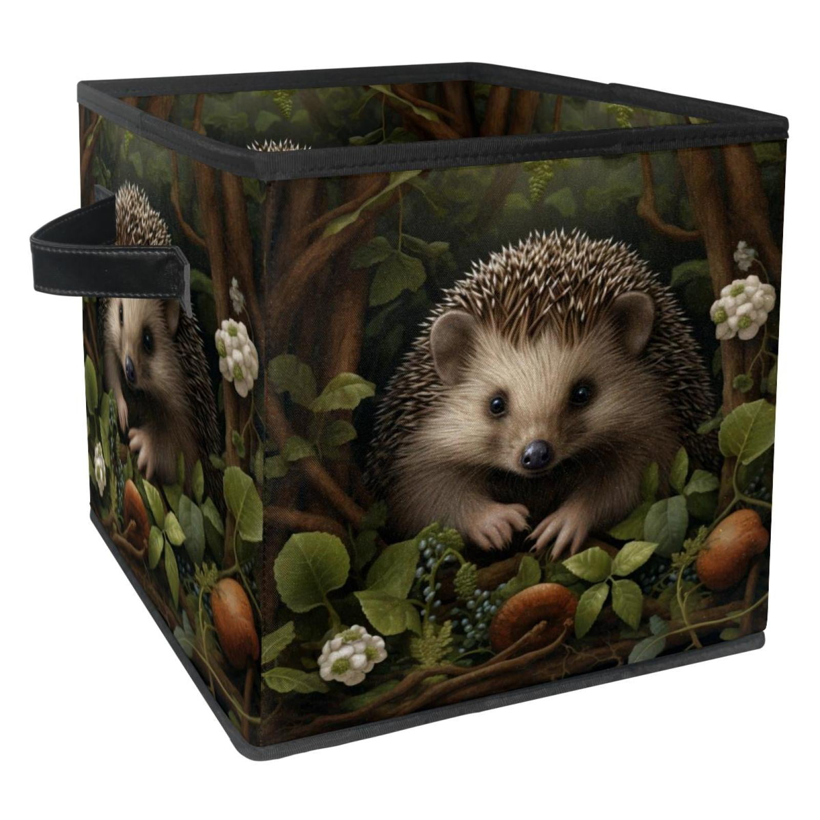 Hedgehog Foldable Storage Cubes with Handle, 10.8"x10.5"x10.6", Large ...