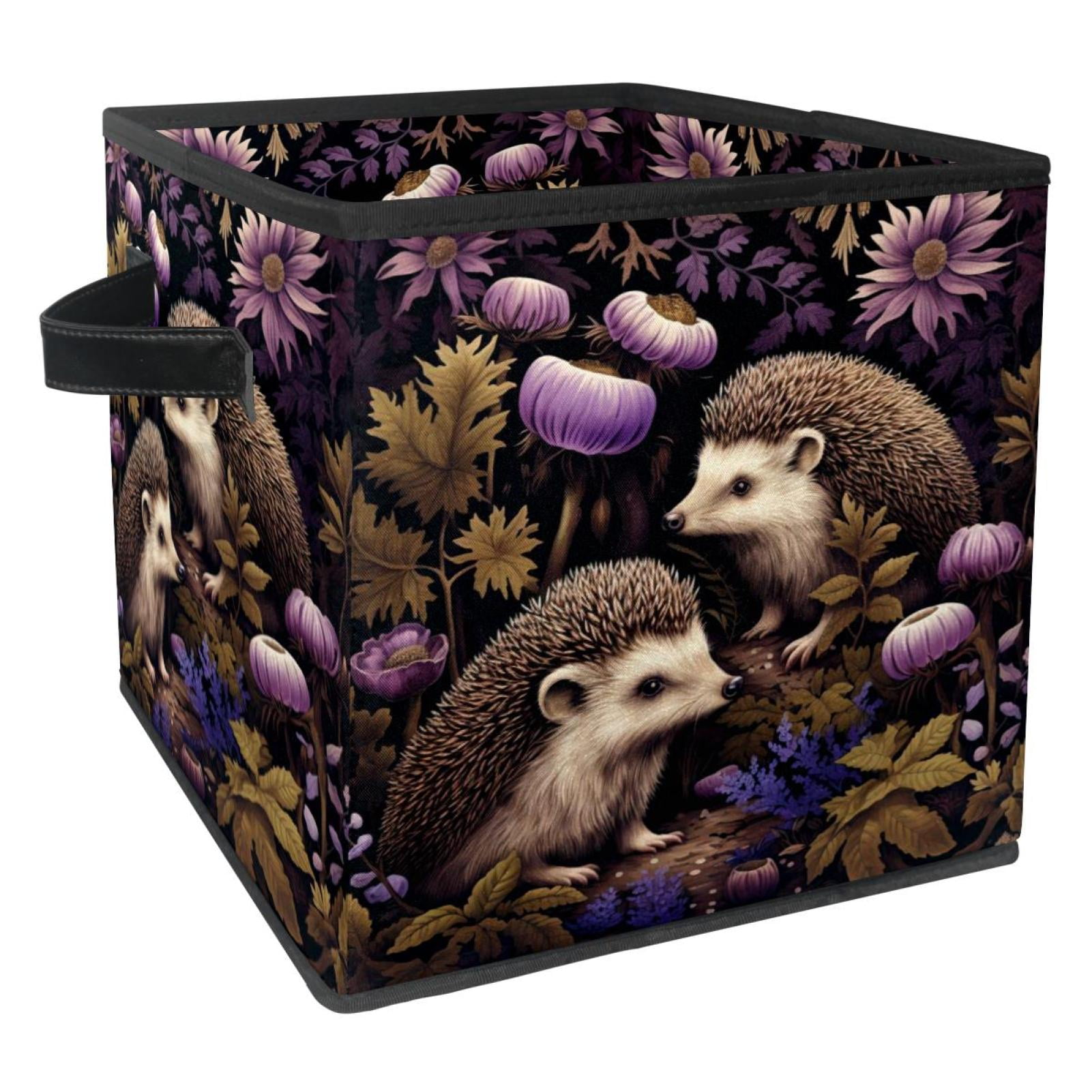Hedgehog Foldable Toy Box with Handle, 10.8"x10.5"x10.6", Large ...