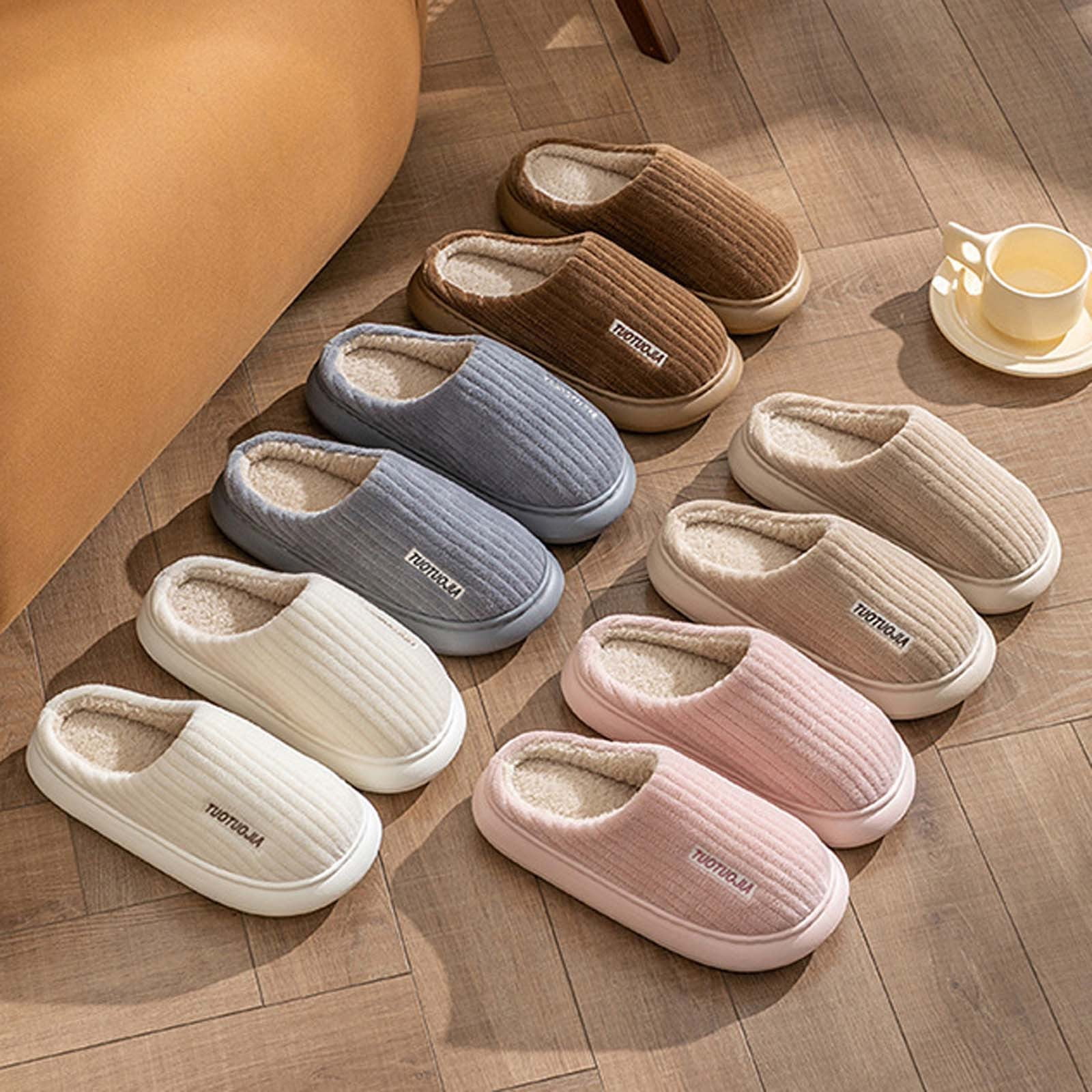 Hedgehog Fuzzy Scuff Slippers Womens Soft Comfy Memory Foam Non- Indoor ...