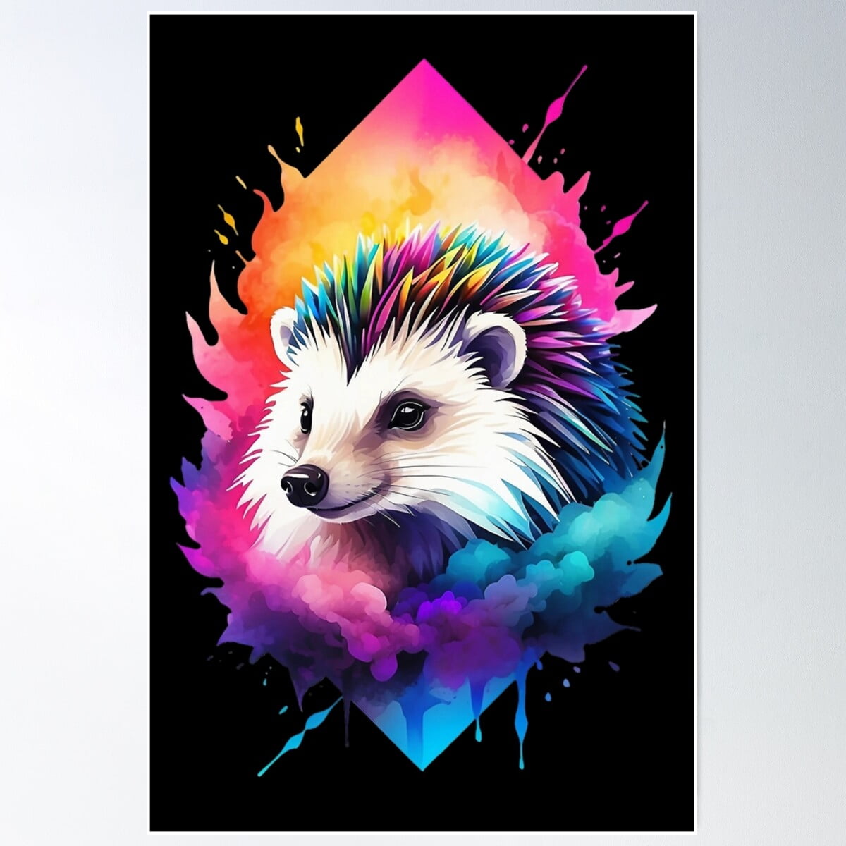 Hedgehog Harmony: Prickly Elegance Poster Wall Art, Modern Wall Decor ...