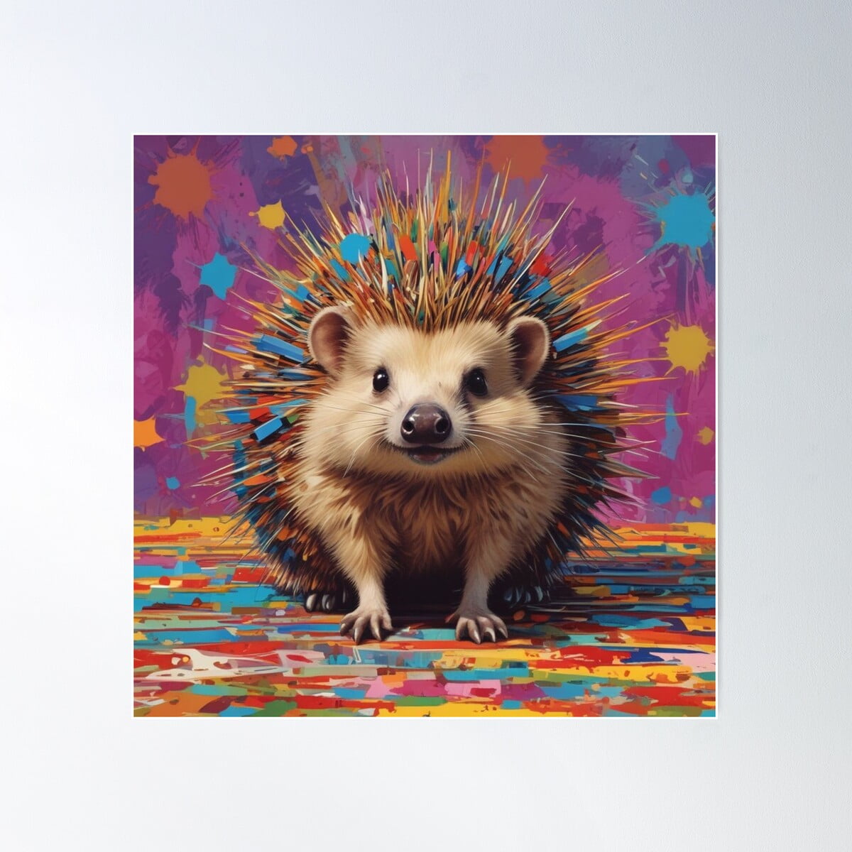 Hedgehog Havoc Poster Wall Art, Modern Wall Decor For Living Room ...