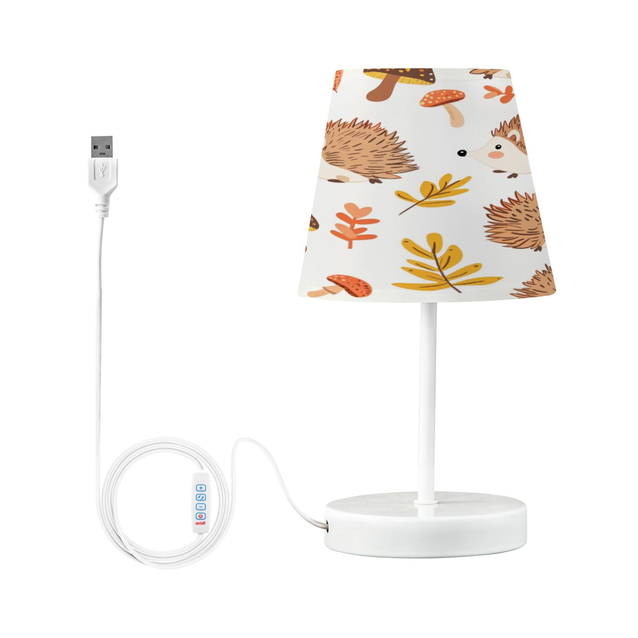 Hedgehog Leaf Mushroom Desk Lamp LED Table Nightstand Lamps with 3 ...