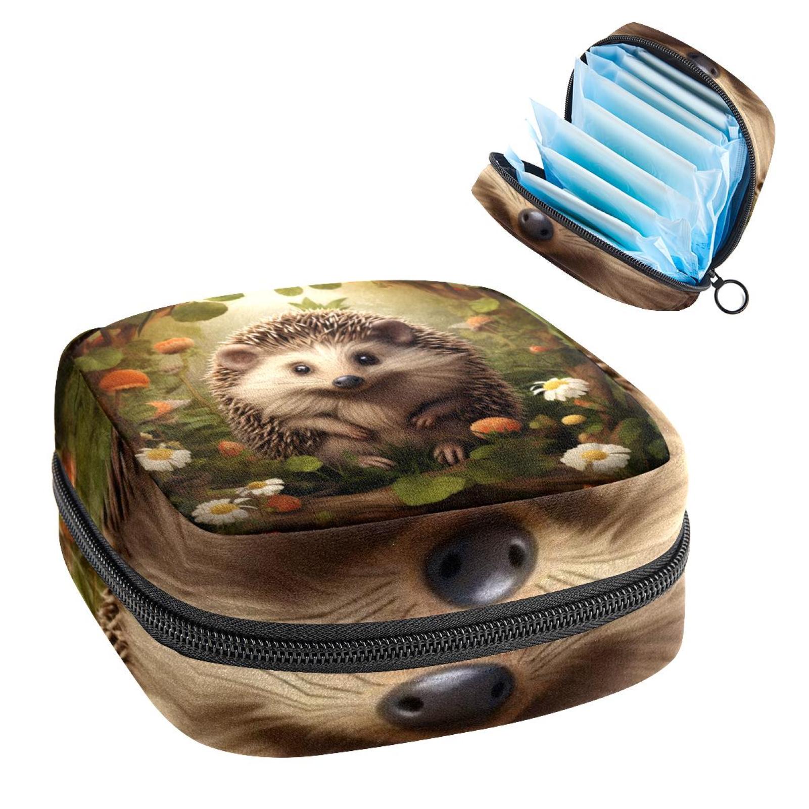 Hedgehog Pad Bag Storage Organizer Pouch for Menstrual Hygiene Products ...