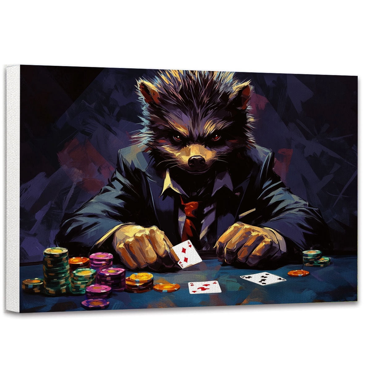 Hedgehog Playing Poker Poster Wall Art Poster Wall Decor Aesthetic ...