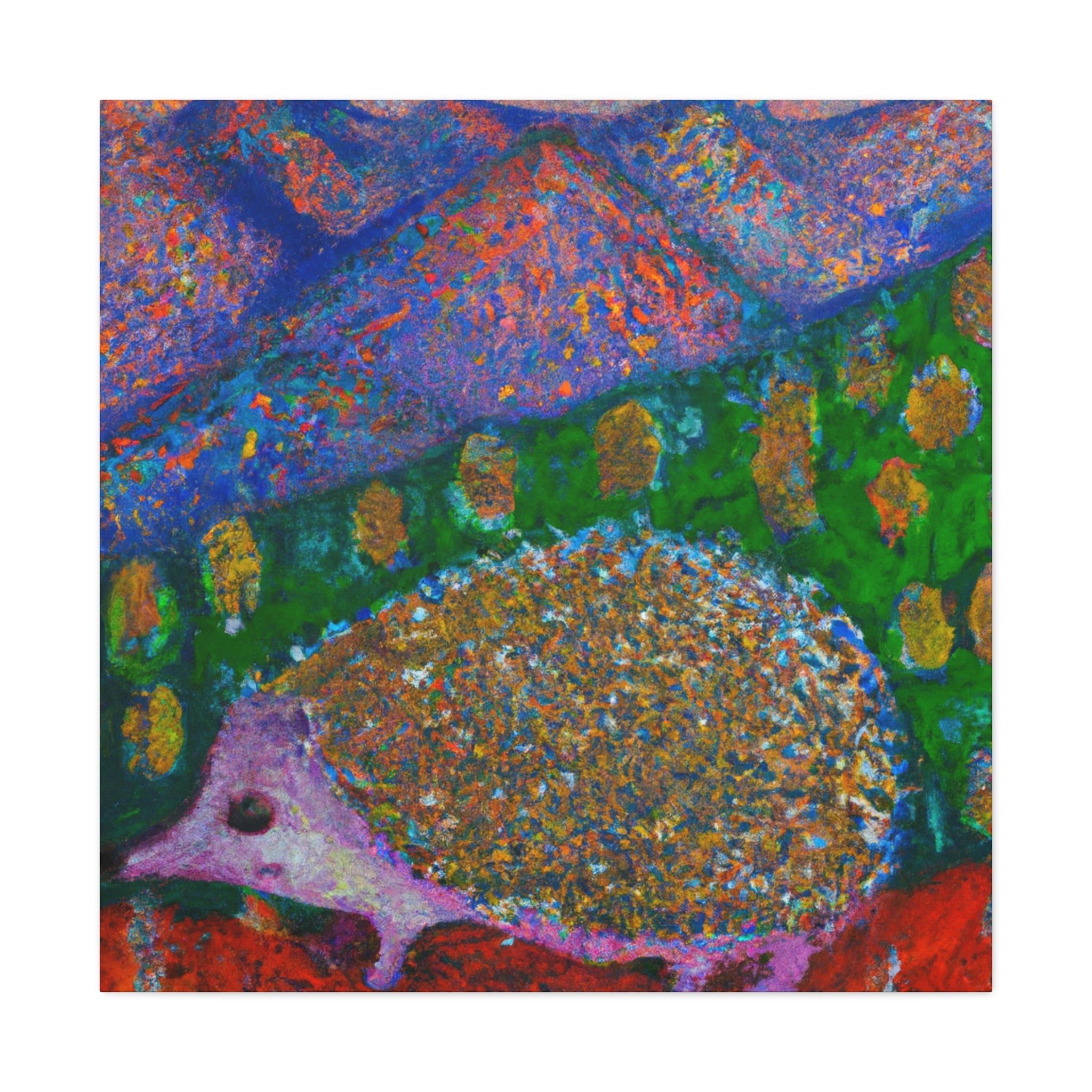 Hedgehog Pointillism Dream - Canvas - Walmart.com