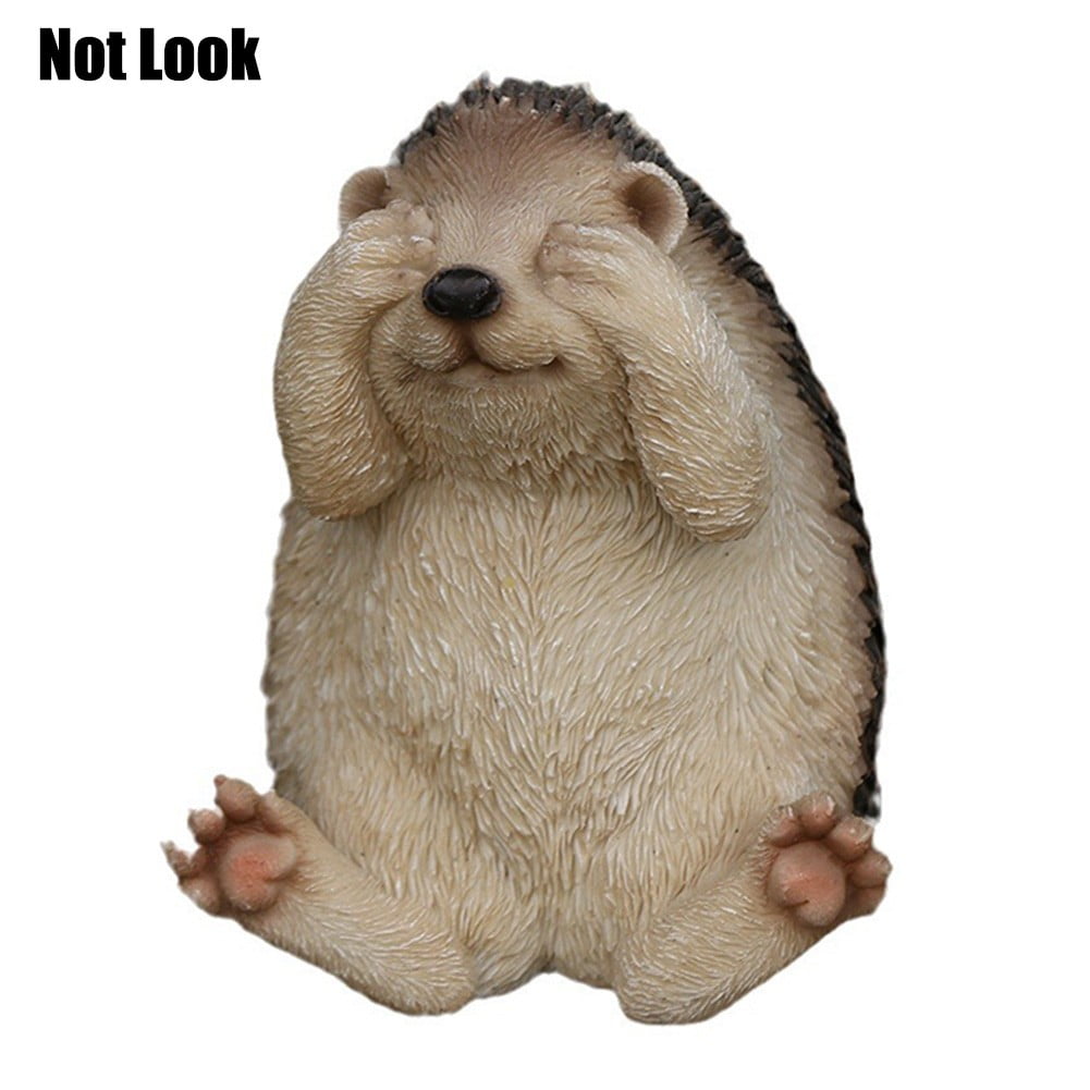 Hedgehog Sculpture Resin Creative Handmade Garden Lawn Cute Hedgehog ...