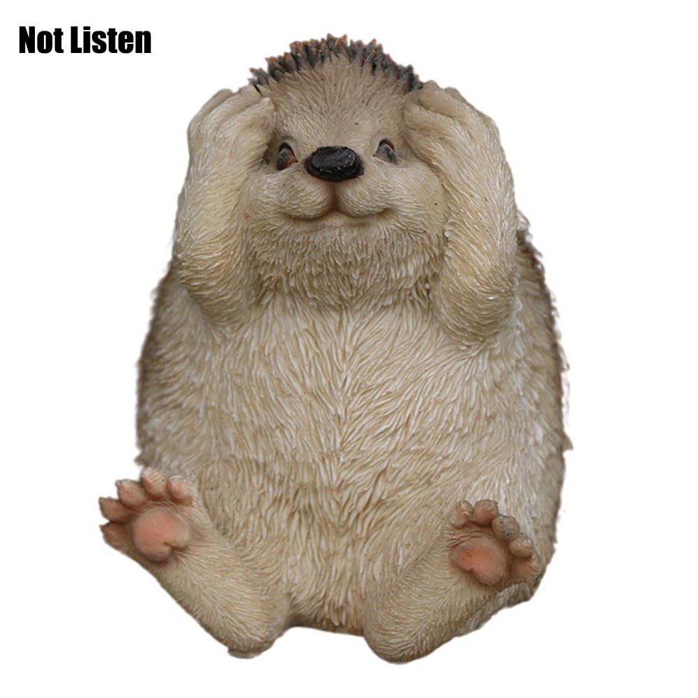 Hedgehog Sculpture Resin Creative Handmade Garden Lawn Cute Hedgehog ...