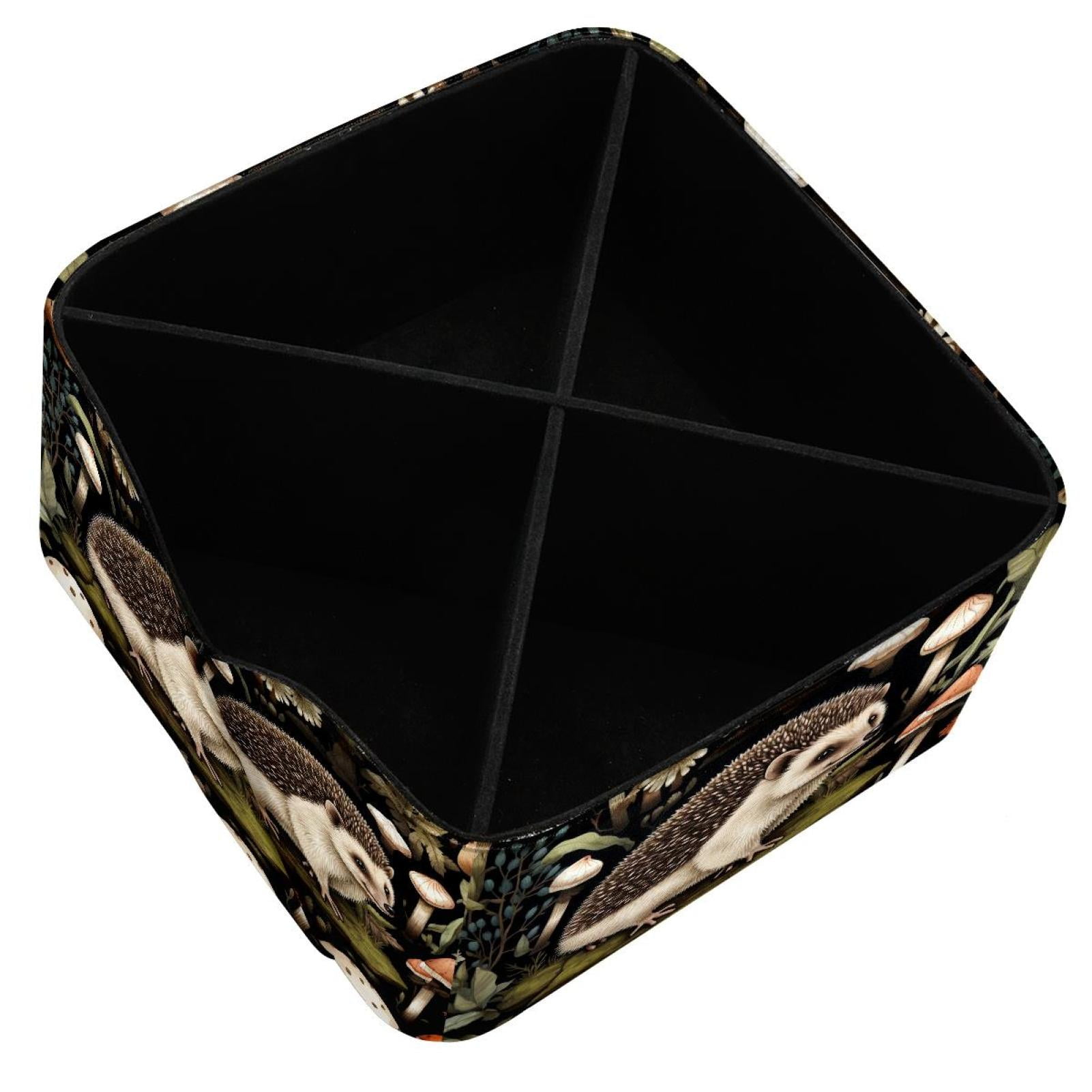 Hedgehog Square Pencil Case with 4 Compartments, Removable Dividers ...