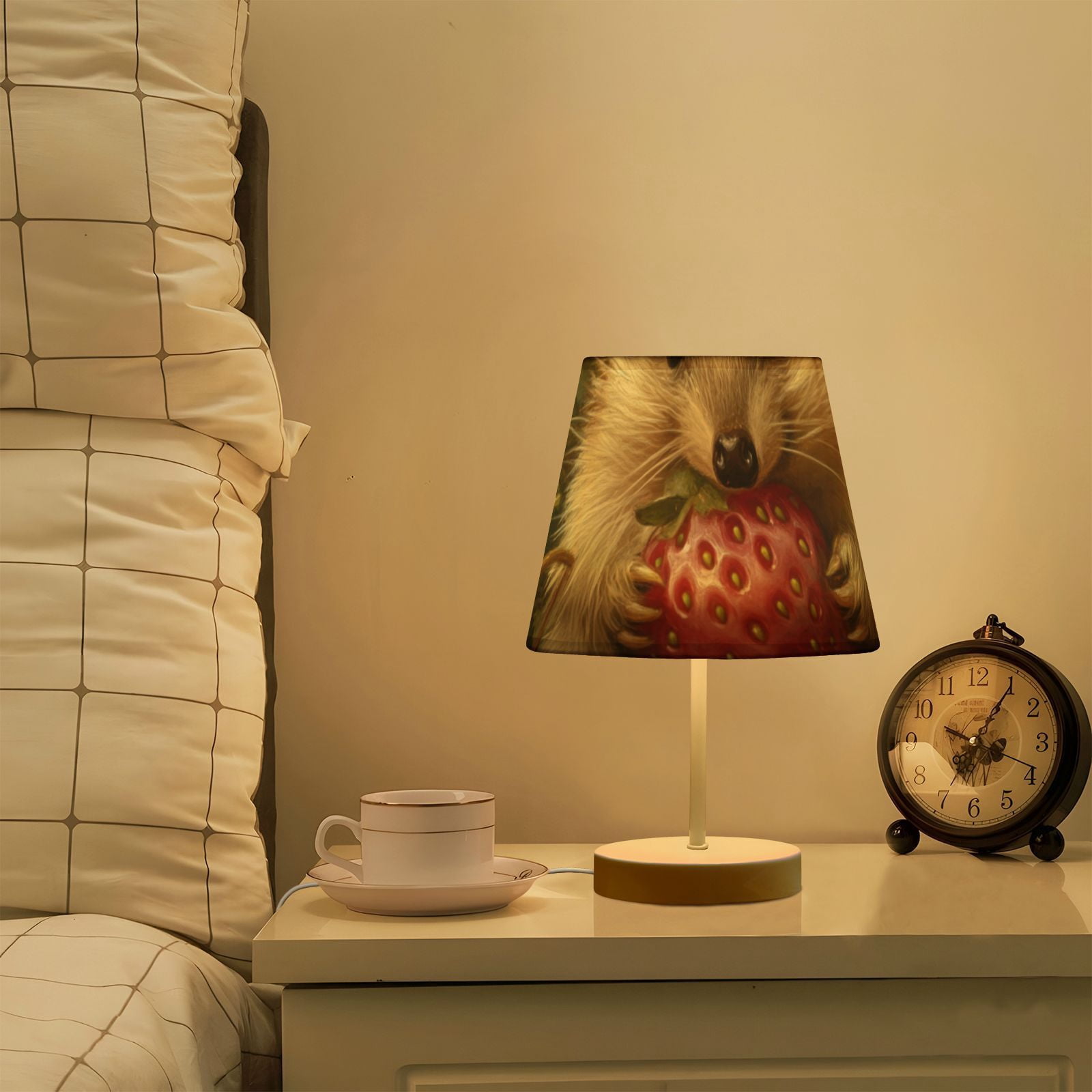 Hedgehog Strawberry LED Desk Lamp Table Lamp USB Bedside Nightstand ...