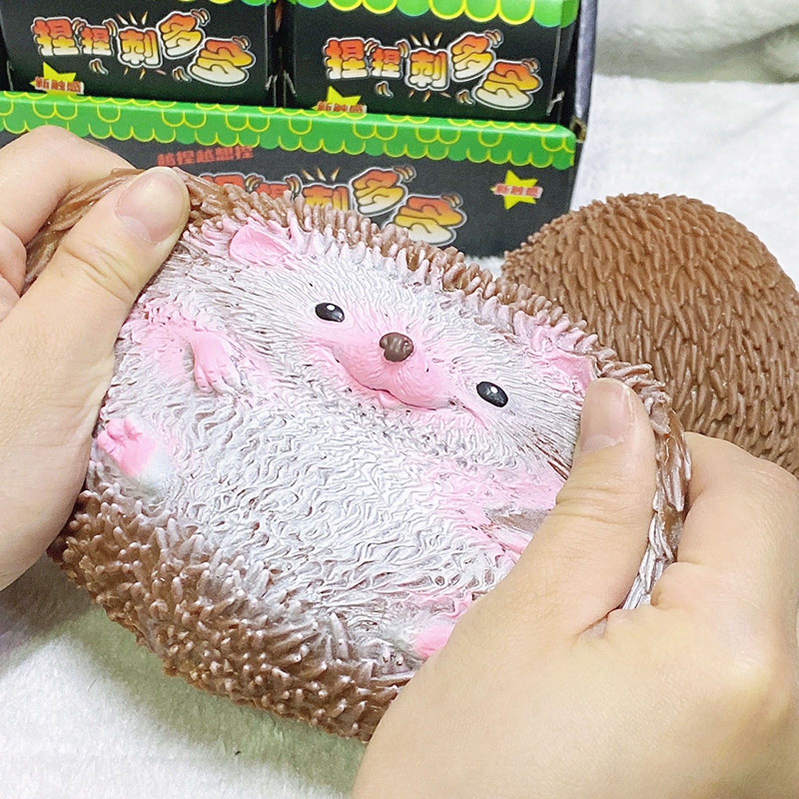 Hedgehog Stress Relief Toy | Slow Rising Spiky Decompression Squishy ...