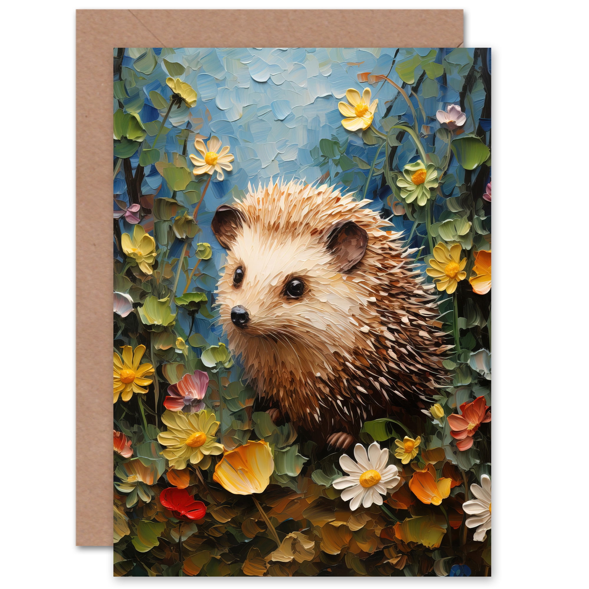Hedgehog Wildflower Meadow for Wife Her Mum Sister Daughter Mom Gran ...
