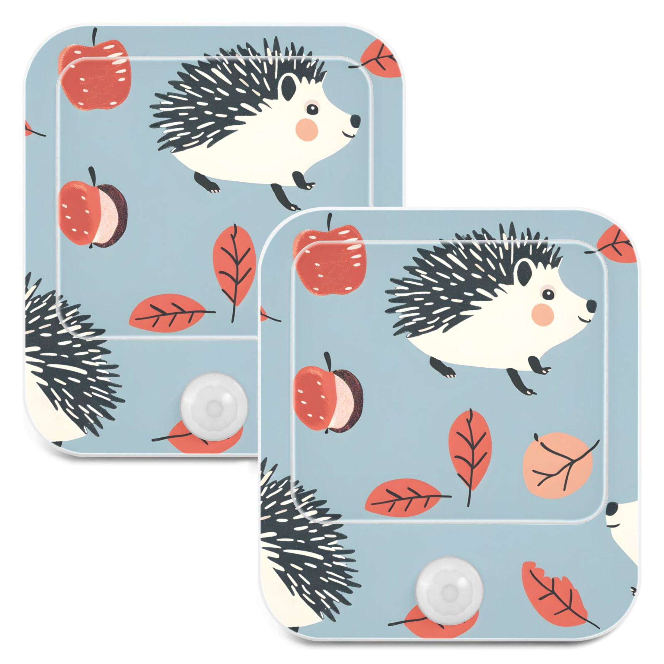 Hedgehog and Leaves Night Lights Plug into Wall LED with Auto Light ...