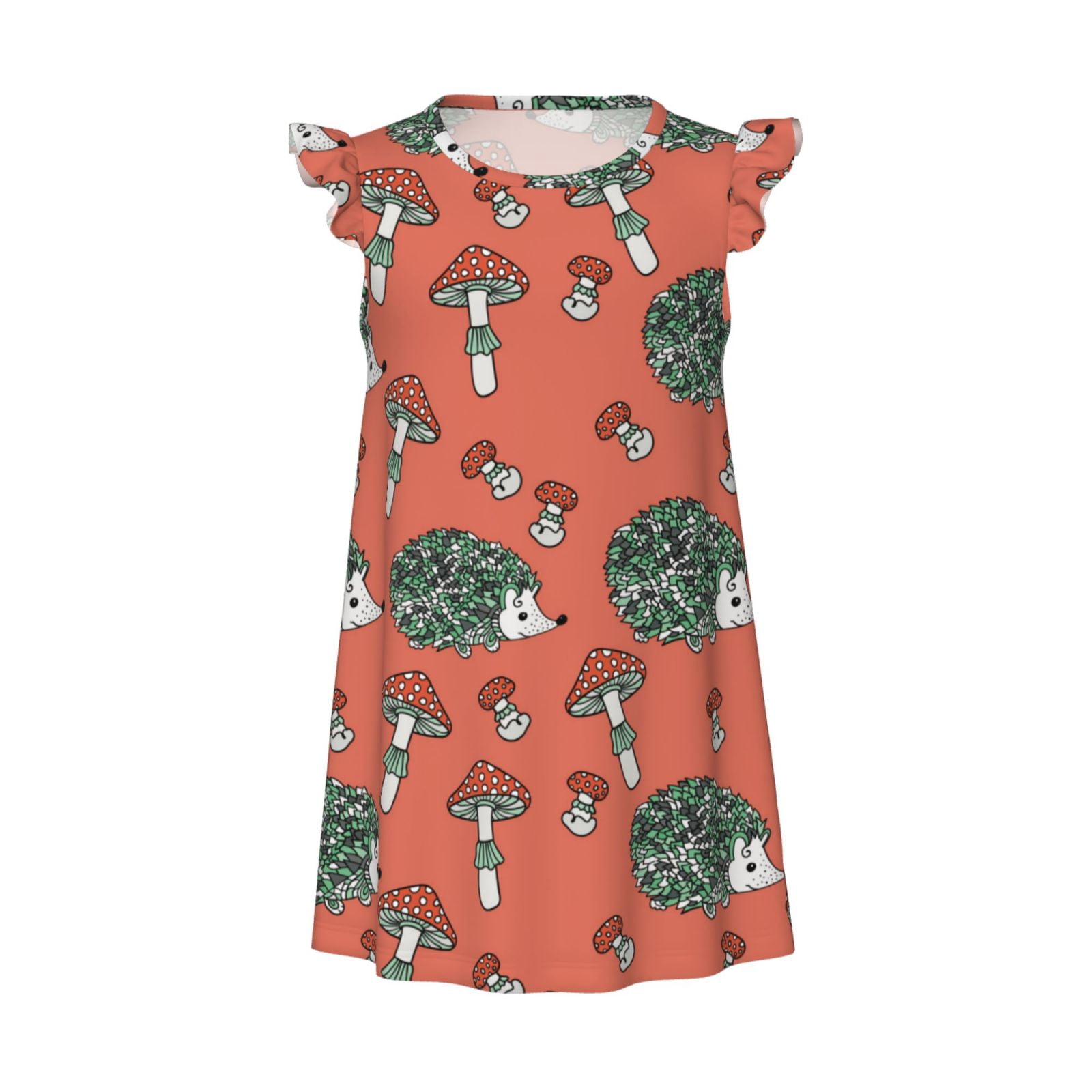 Hedgehog mushroom Girls Nightgowns, Toddler Girl Pajamas Nightgowns ...