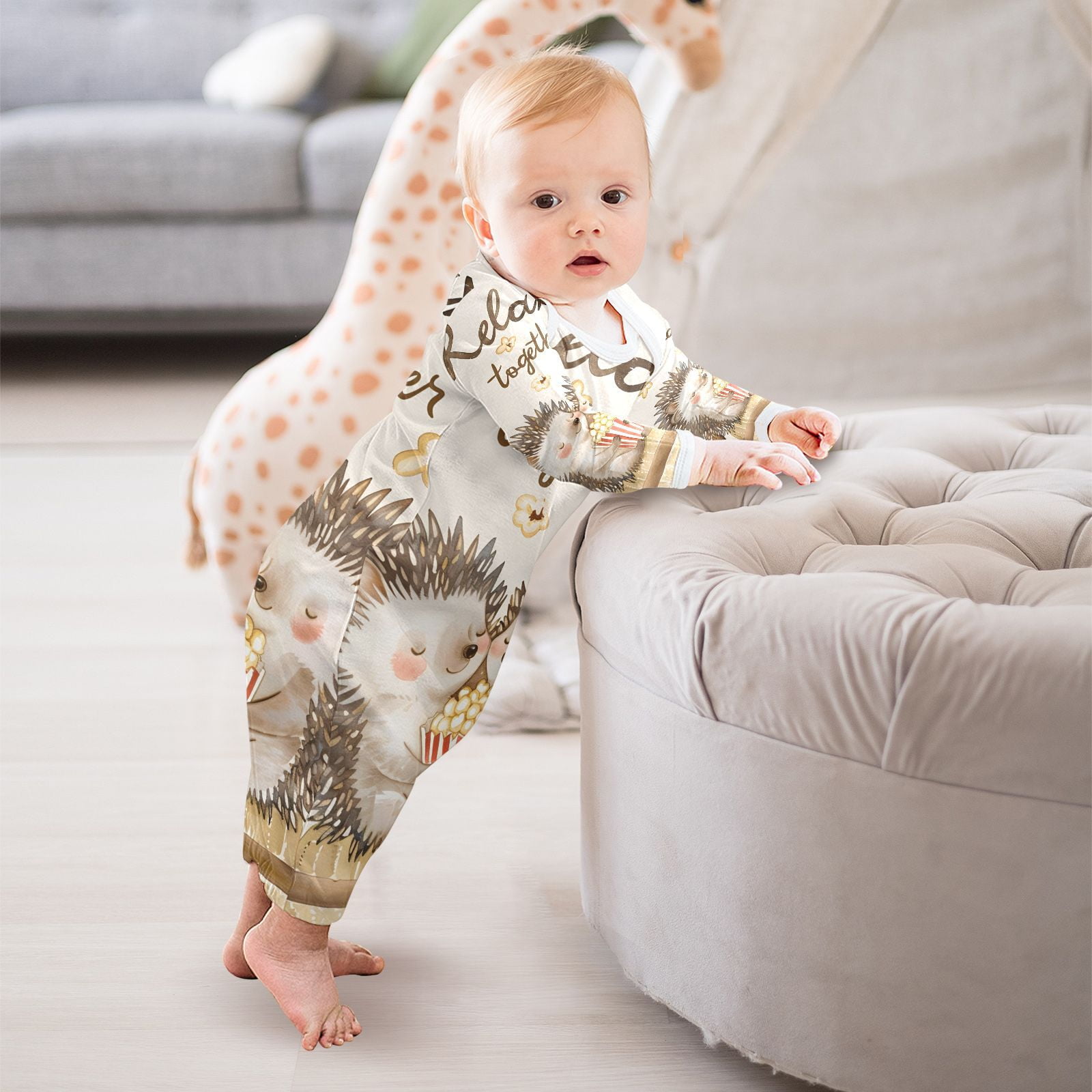 Hedgehogs Popcorn Newborn Baby Sleeper Gowns Baby Nightdress Cotton ...