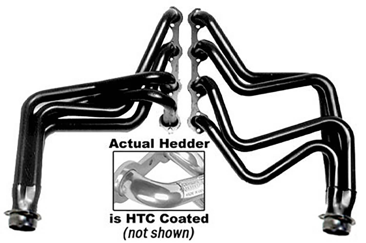Hedman 89276 Full Length Headers Silver Ceramic Coated Fits select ...