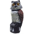 Hedoc Fake Owl Decoys to Scare Birds Away, Rotating Head Sculptures ...