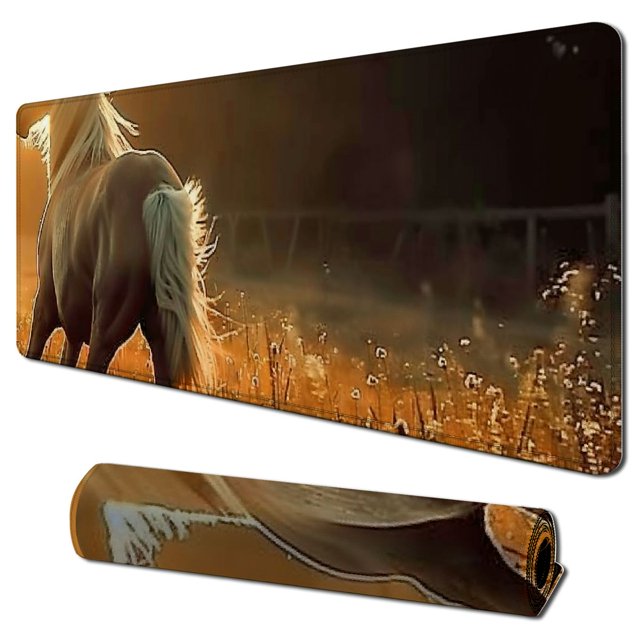 Heduofu Animal Mousepad Cuscom,Nature Scenic Horse Rectangle Mouse pad ...