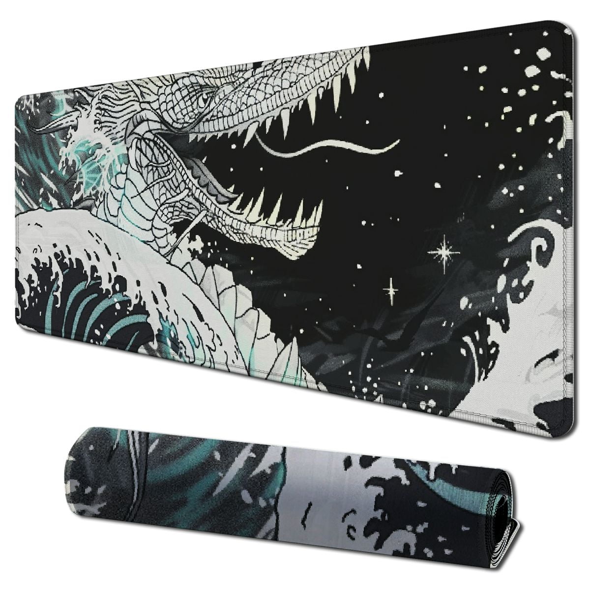 Heduofu Black Mouse Pad Gaming Large Mousepad Non-Slip Rubber Base ...