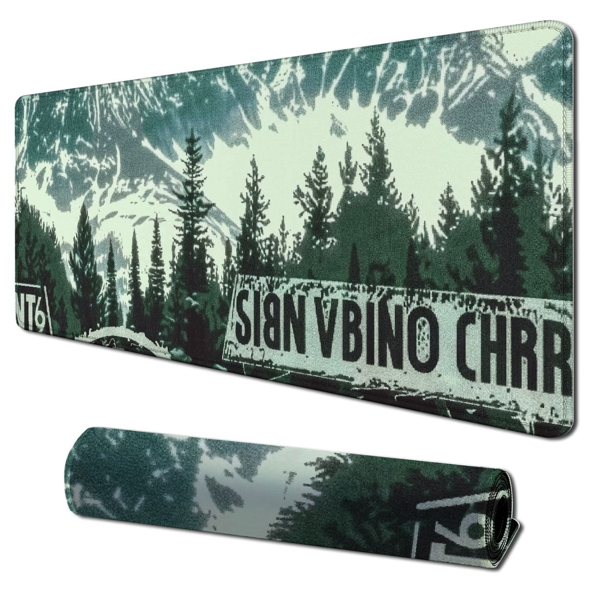Heduofu Camping Mouse Pad Custom,Retro Styled Mountain with Animal and ...