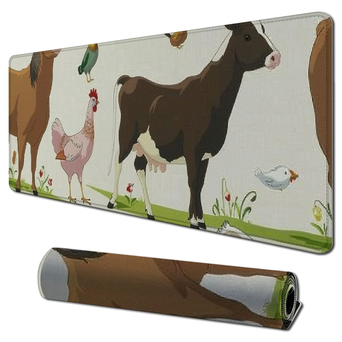 Heduofu Cartoon Farm Animals Cow Pig Horse Sheep Chicken Goose Large ...