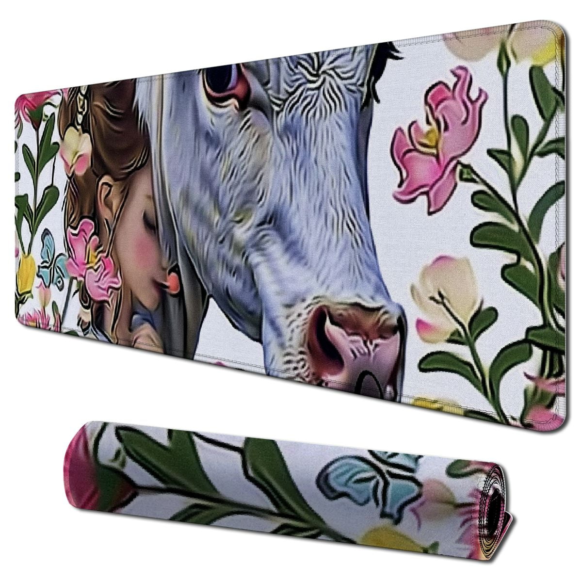 Heduofu Cow Lovers Mouse Pad Just A Girl Who Loves Cows Rectangle ...