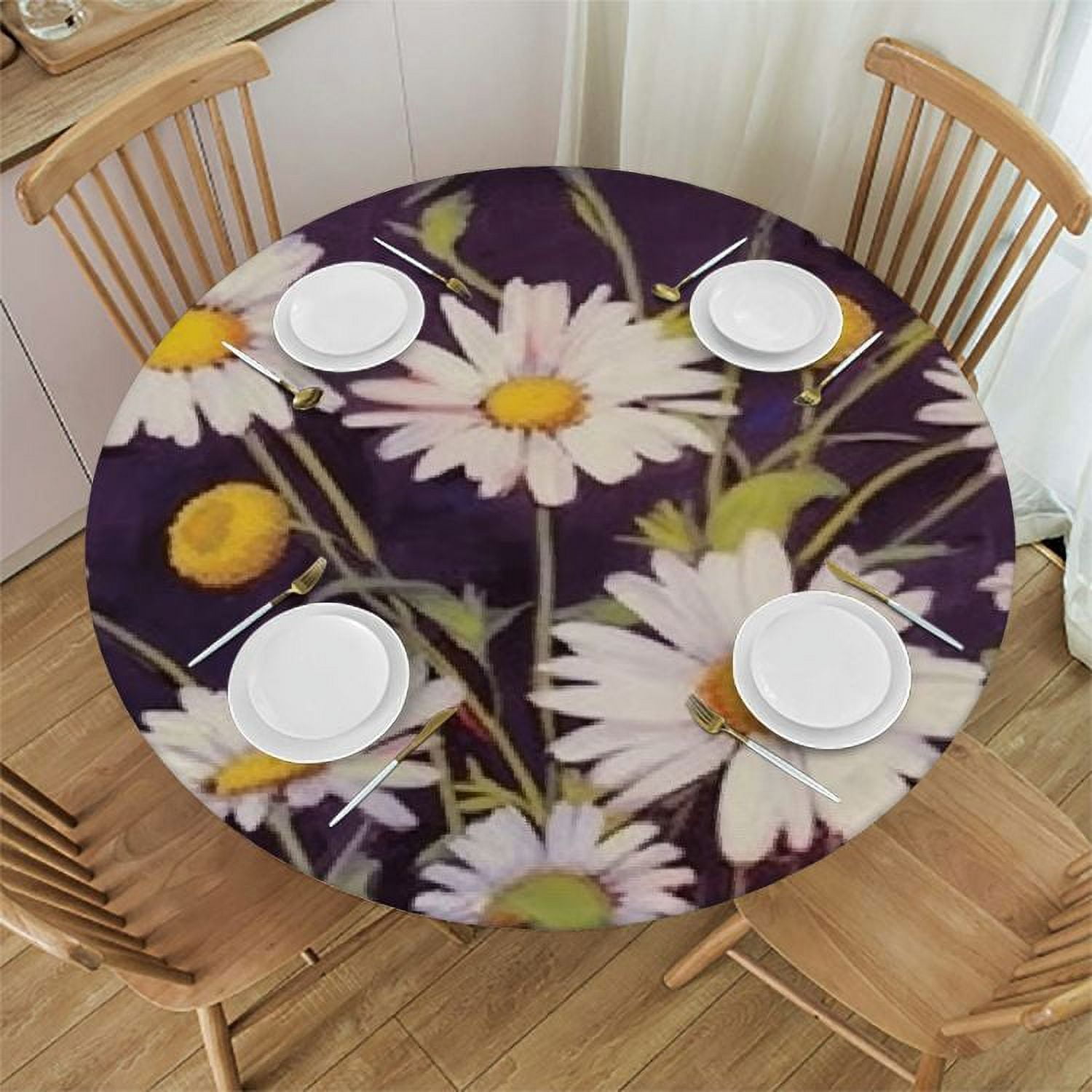 Heduofu Daisy Flower Table Cover Beautiful Watercolor Daisy Flowers ...