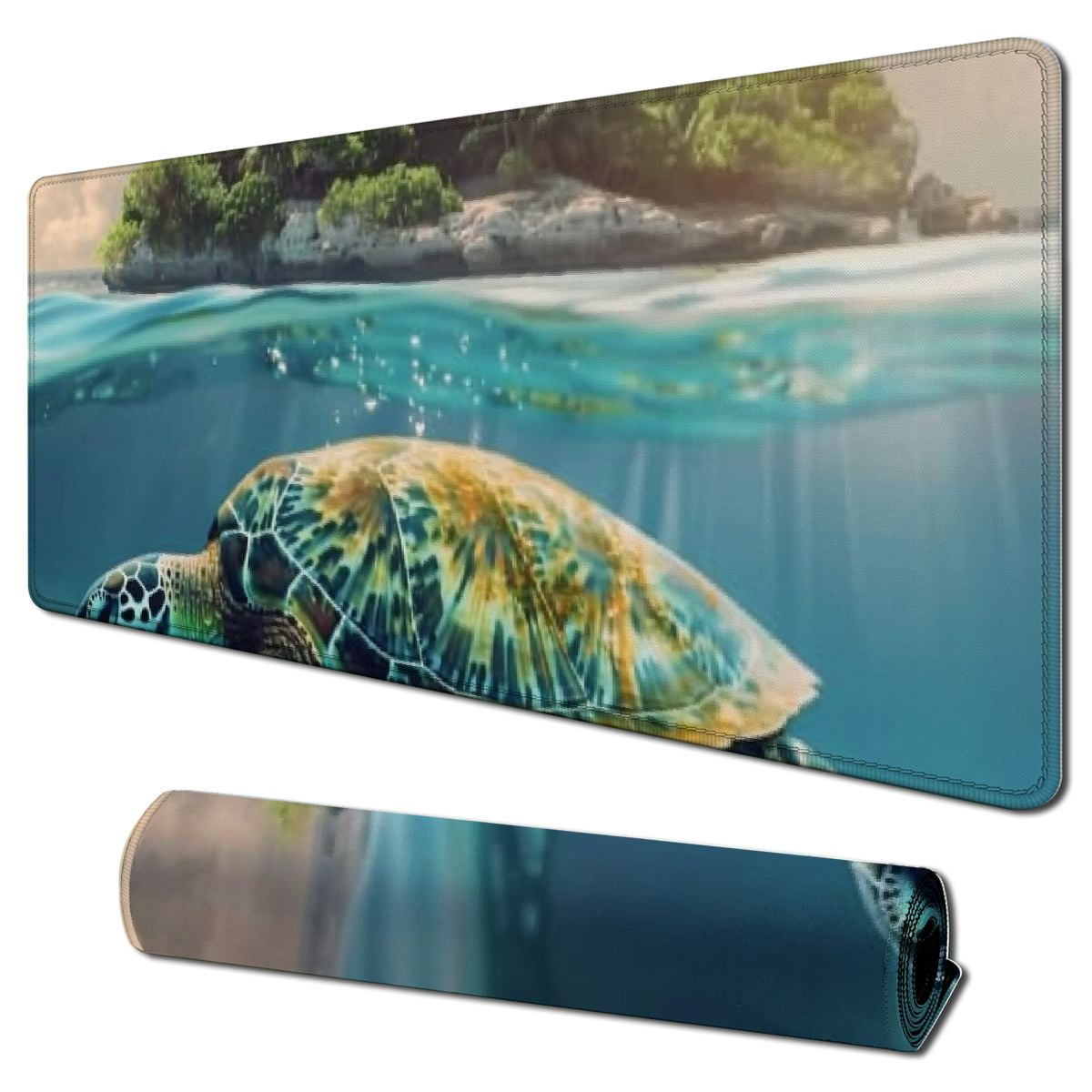 Heduofu Desk Mat, Sea Turtle Tropical Extended Gaming Mouse Pad Large ...