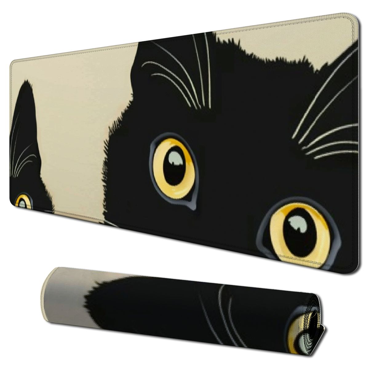 Heduofu Funny Cat Mouse Pad Square Cute Mouse Pads for Wireless Mouse ...