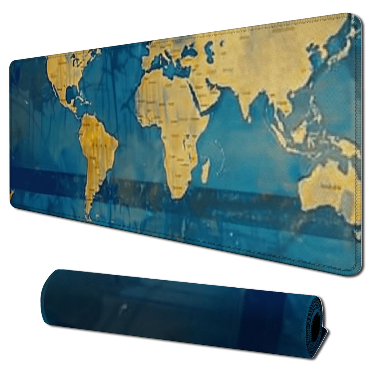 Heduofu Gaming Mouse Pad, Grunge Vintage World Map Mouse Pad Gaming ...