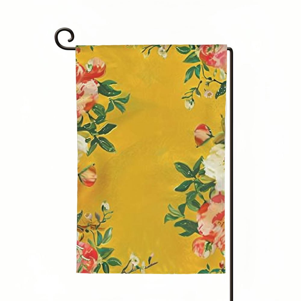 Heduofu Garden Flag Blue Aroma Pink Roses Bouquet Watercolor Bloom ...