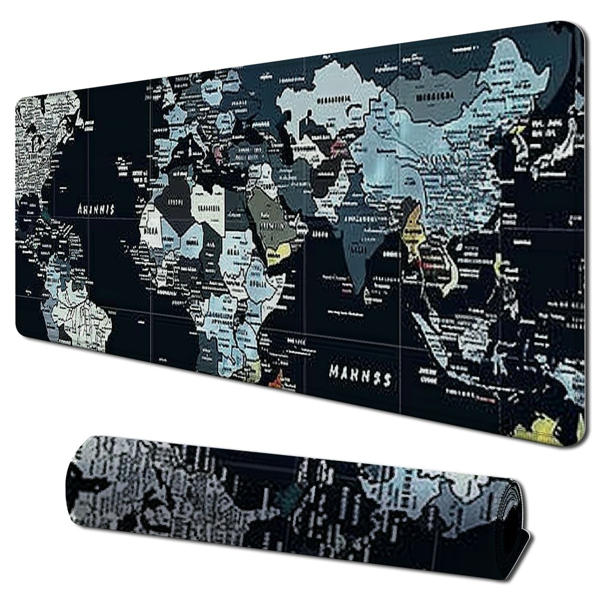 Heduofu Large Gaming Mouse Pad with World Map, Extended Mousepad with ...