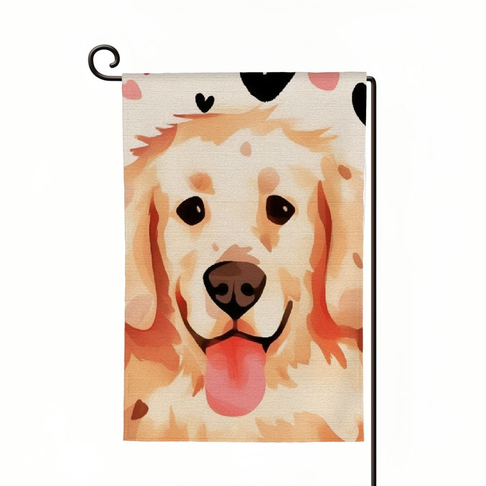 Heduofu Life is Better with Dogs Golden Retriever Garden Flag, Double ...