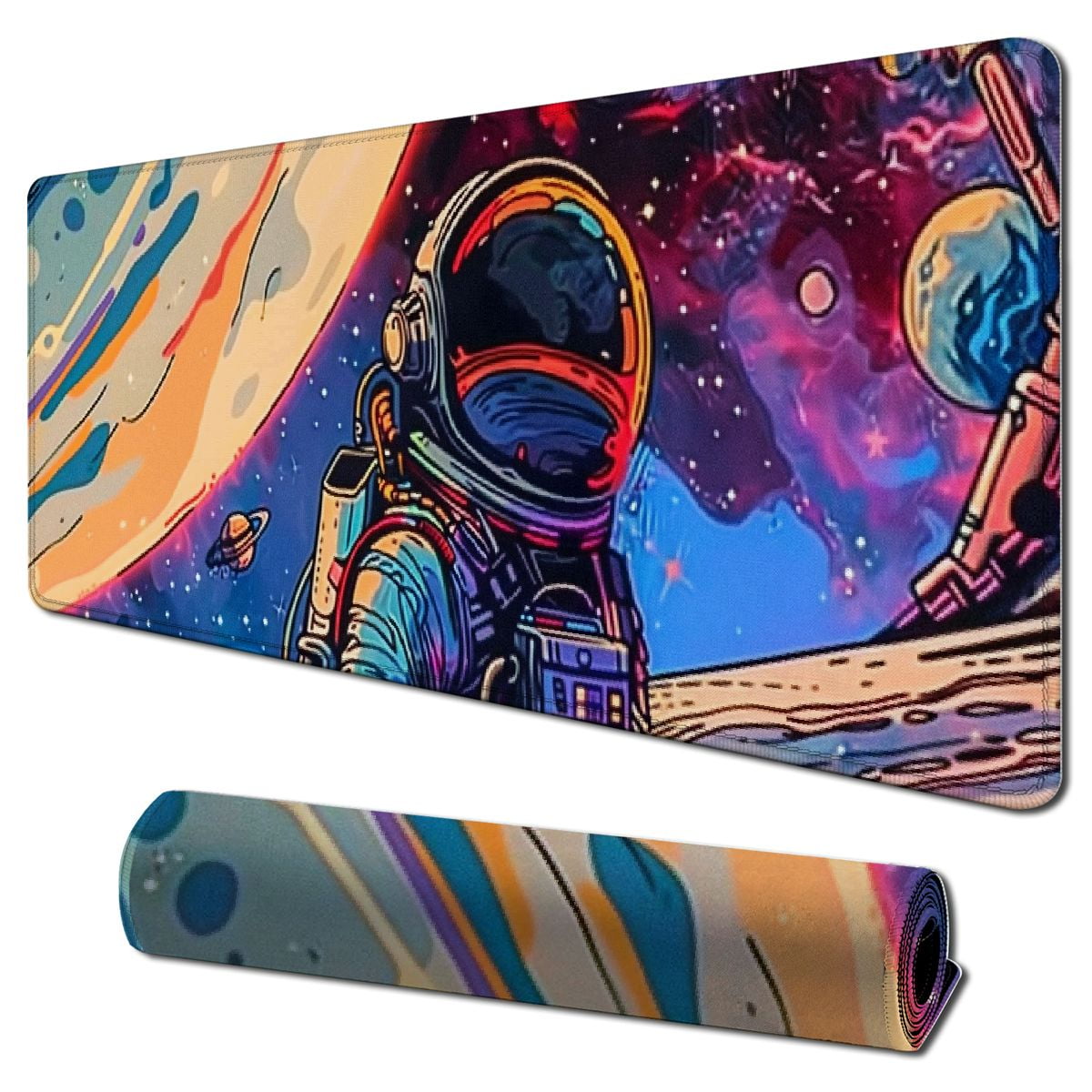 Heduofu Mouse Pad Desk Mat Space Scene Large Gaming Mouse Pad Anime ...