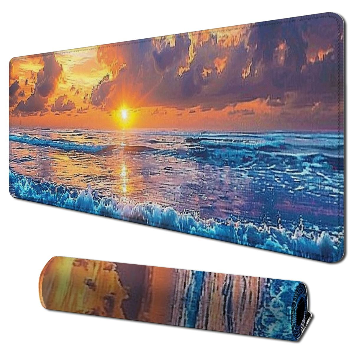 Heduofu Office Mouse Pad Sunset On The Ocean, Non-Slip Natural Rubber ...