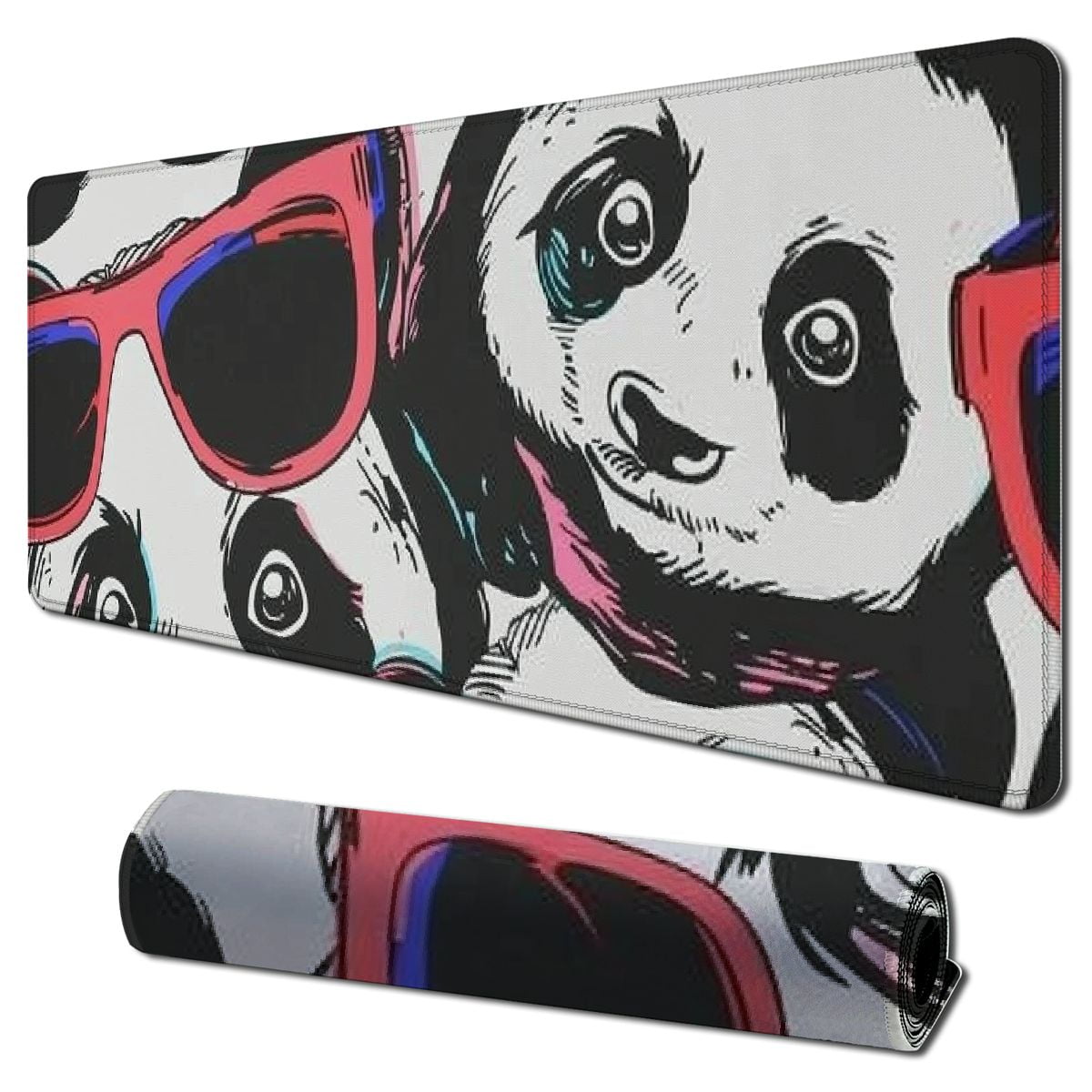 Heduofu Panda with Large Mouse Pad Gaming Mouse Pad Extended Computer ...