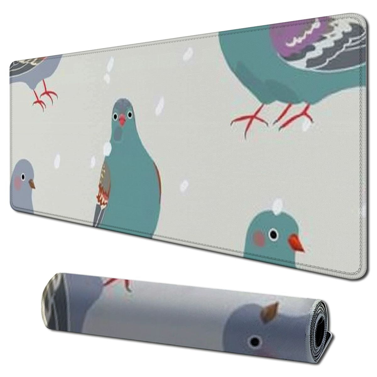 Heduofu Pigeons Birds Non-Slip Mouse Pads Rubber Desk Mat Easy Clean ...