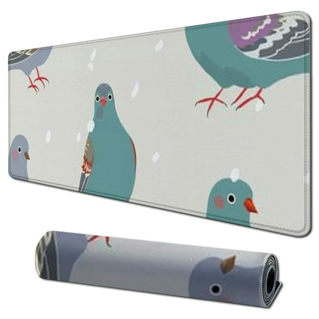 Heduofu Pigeons Birds Non-Slip Mouse Pads Rubber Desk Mat Easy Clean ...