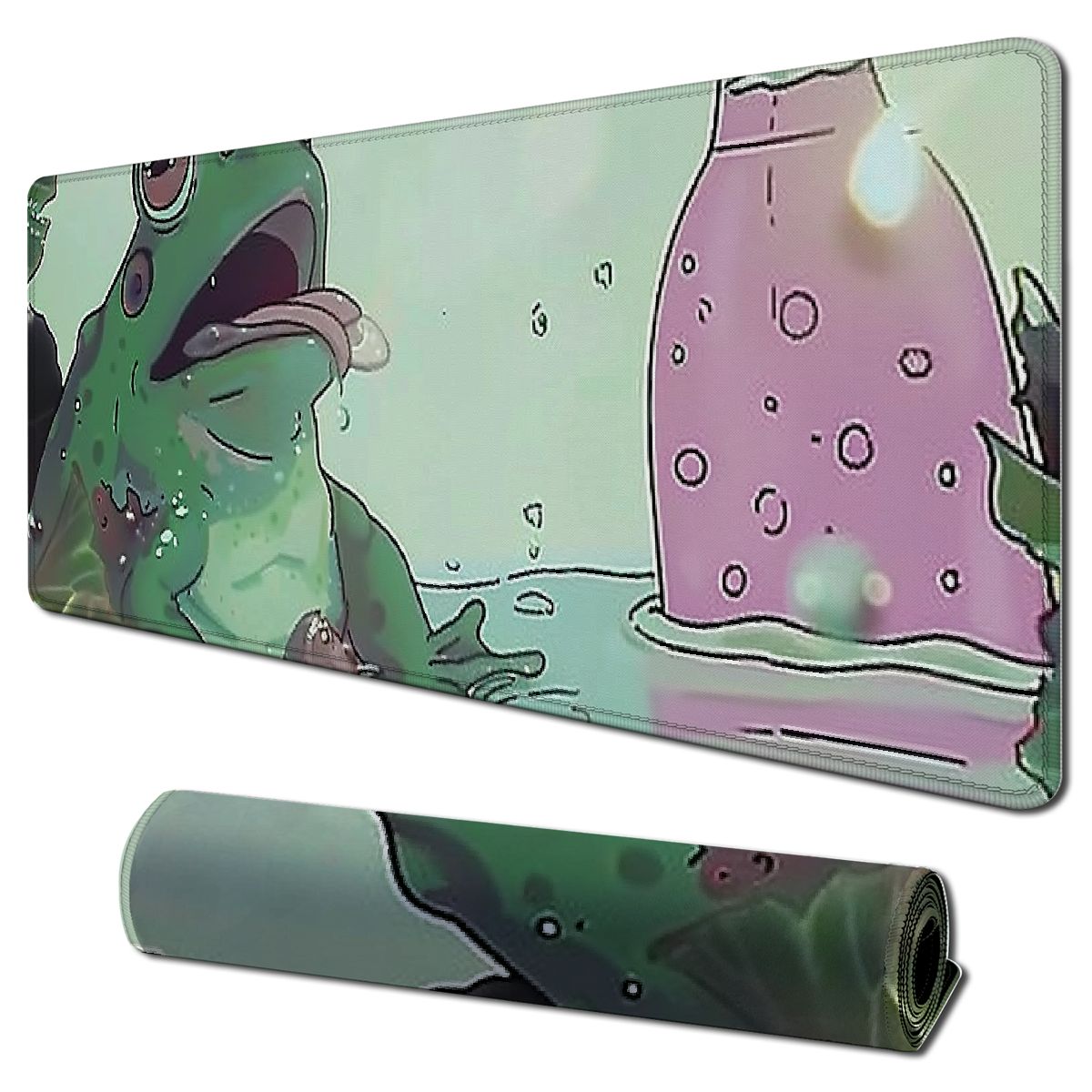 Heduofu Pink Green Cute Desk Mat Kawaii Cartoon Mousepad Cute Anime ...