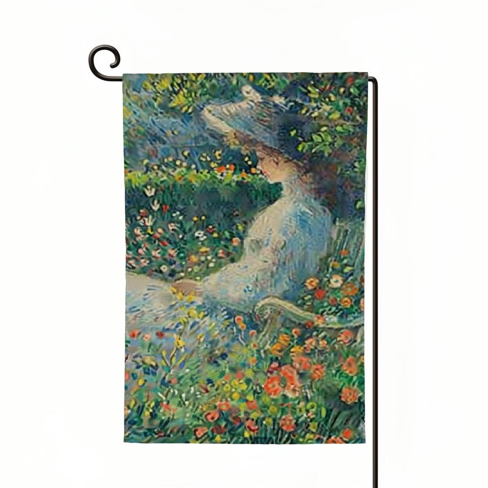 Heduofu Season Garden Flags Monet's Woman In Garden Double Sided ...