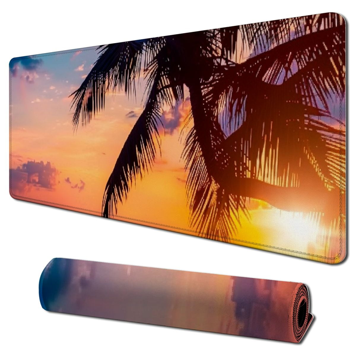 Heduofu Sunshine Beach Coast Sea Palm Trees Mouse Pad,Hawaiian Coconut ...